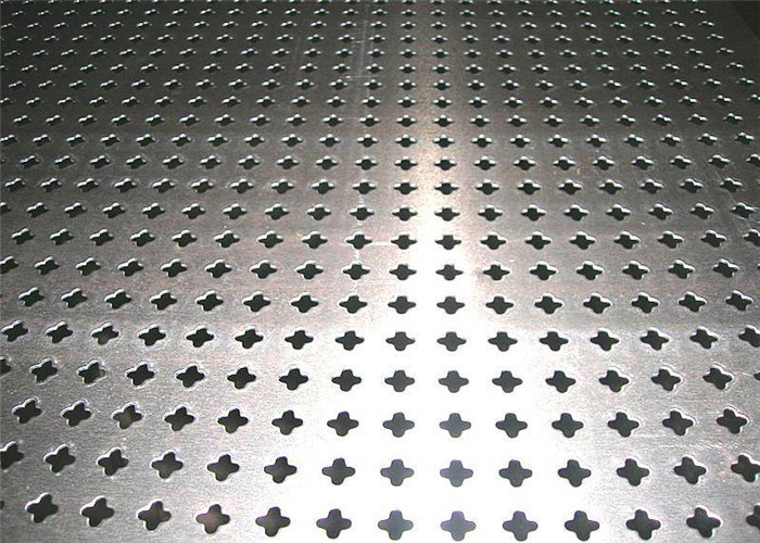 Decorative Perforated Metal Sheet with Four Star Hole Shaped Rust Resistant